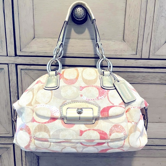 Coach | Bags | Rare Vintage Coach 9338 Signature Dome Sequined Kristen ...